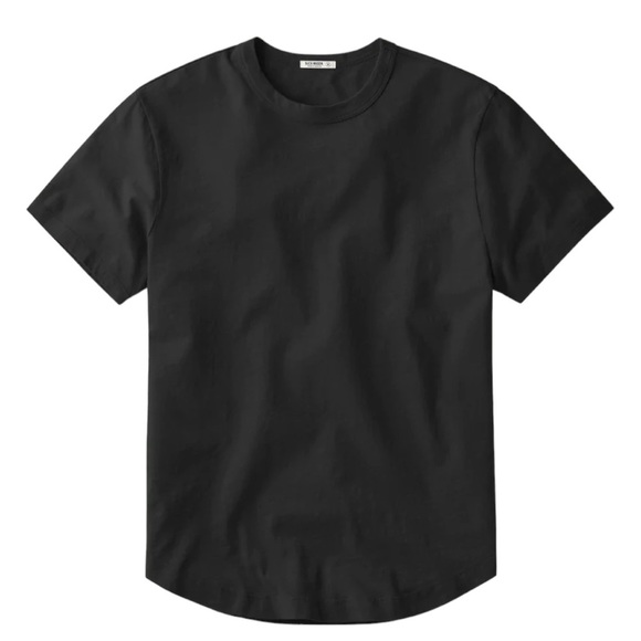 Buck Mason | Shirts | New Buck Mason Mens Black Slub Short Curved Hem ...